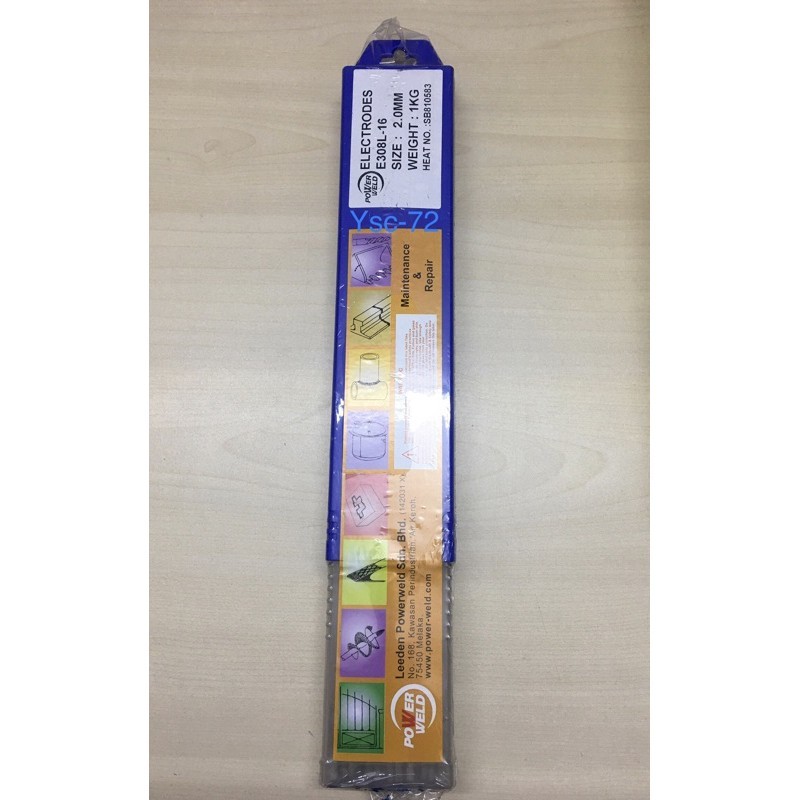 POWERWELD 308L-16 STAINLESS STEEL ELECTRODE WELDING ROD 2.0MM /1KG MADE ...