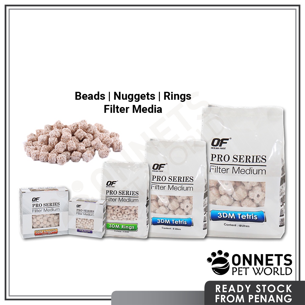 Ocean Free Pro Series 3DM Filter Media Small Medium Beads Nuggets Rings ...