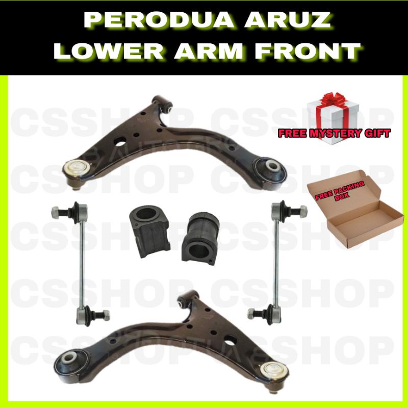 EL OEM PERODUA ARUZ LOWER ARM FRONT + STABILIZER LINK + BUSH SUSPENSION ...