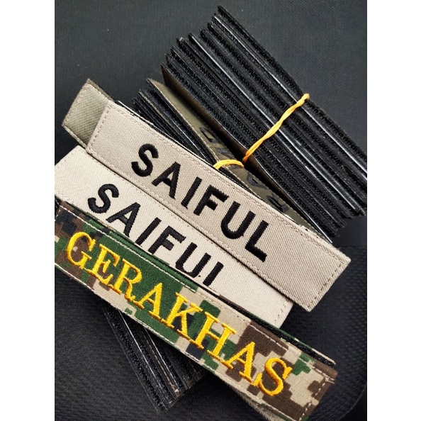 TAG NAMA BAJU NO 5 TENUN SULAM (FONT TIMBUL) | Shopee Malaysia