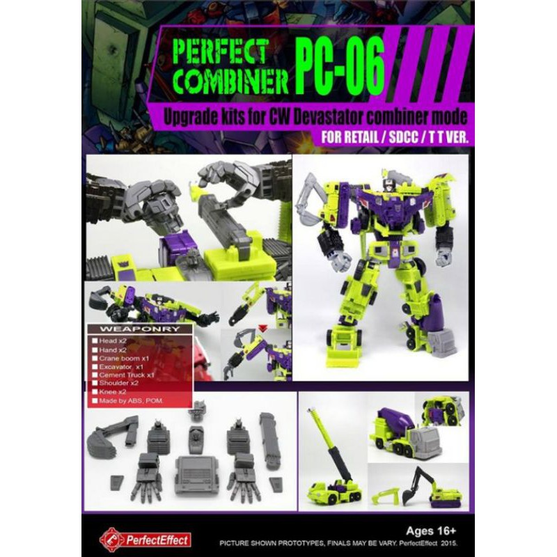 Perfect Effect PC-06 Perfect Combiner Upgrade Set for Combiner Wars ...