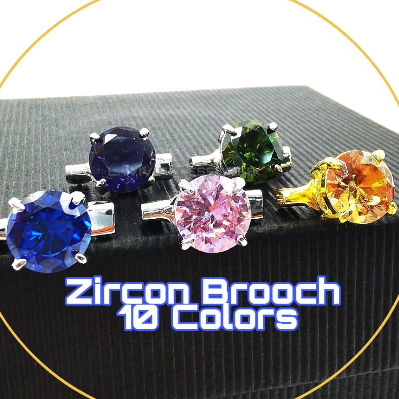 PREMIUM 1pc Kerongsang Dagu Batu Zircon 9mm Baby Brooch CZ738 | Shopee ...
