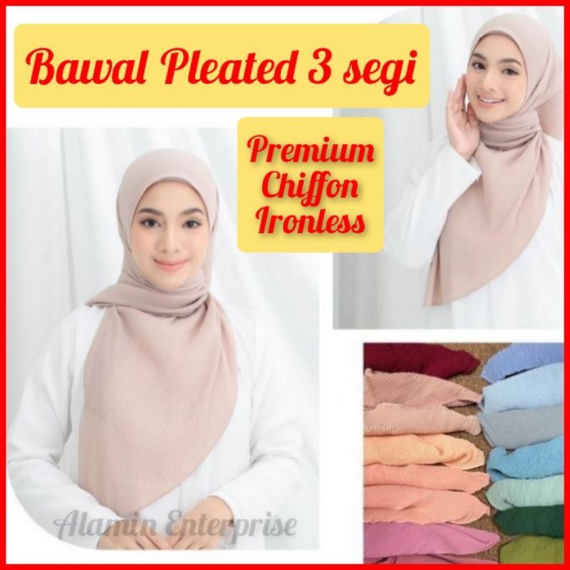 [🔥READY STOCK 🔥] Tudung Bawal Plated Butterfly (3 SEGI) PREMIUM Garis ...