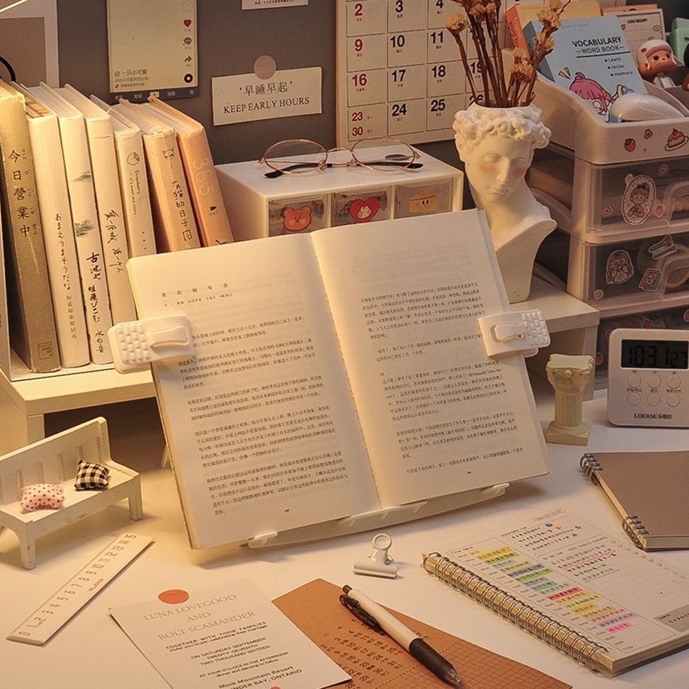 BEST PICK 】ABS Student Reading Bookshelf Multifunctional Book Stand ...