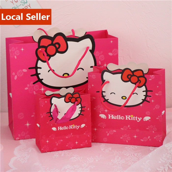 Present Gift Premium Hello Kitty Paper Bag Shopping Birthday Baking ...