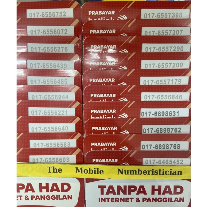 Maxis Hotlink Vip Prepaid Special Number 017-6556 Unlimited Internet ...