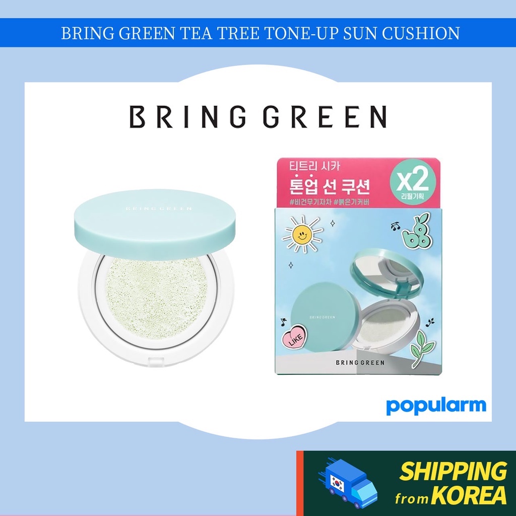BRING GREEN TEA TREE TONE-UP SUN CUSHION 15g SPF50+ PA++++ sun screen ...