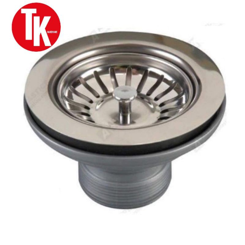 2 1/2" Stainless Steel Kitchen Sink Waste / sinki basin tapis | Shopee ...
