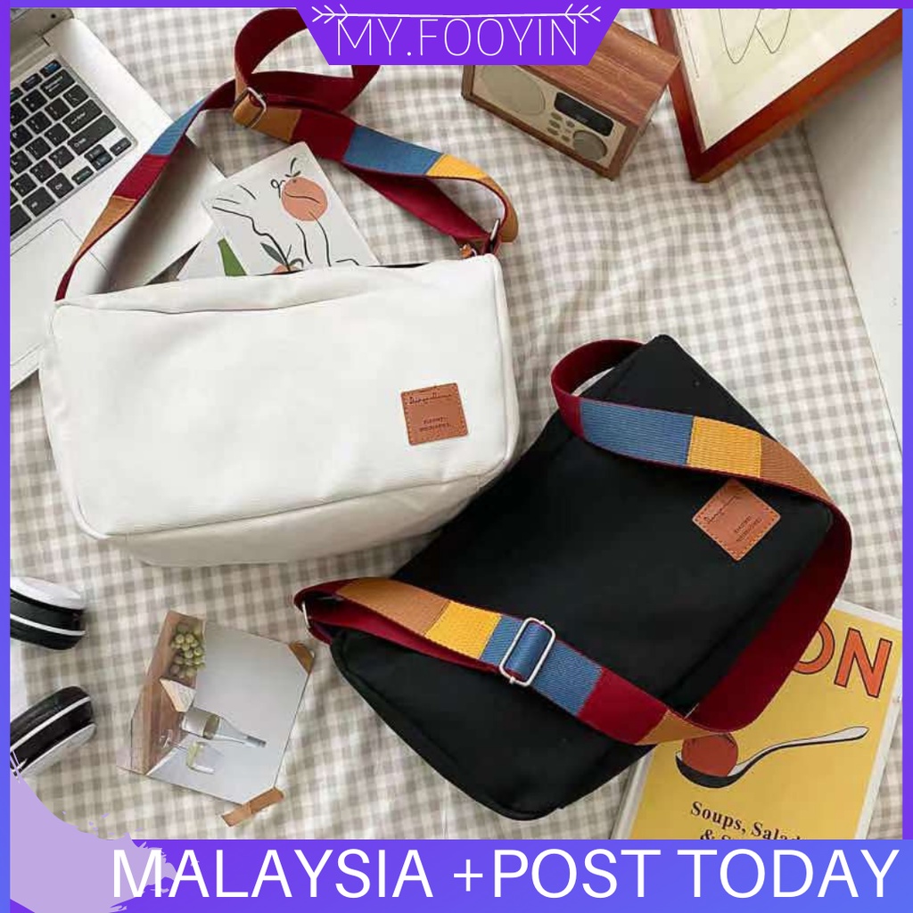 N109 Women Korea Fashion Casual Leisure Zip Shoulder Tote Canvas Bag ...