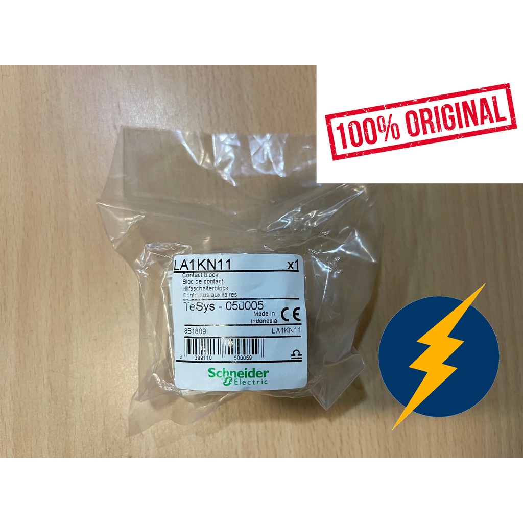 SCHNEIDER LA1KN11 Auxiliary contact block, TeSys K, 1NO + 1NC, front ...