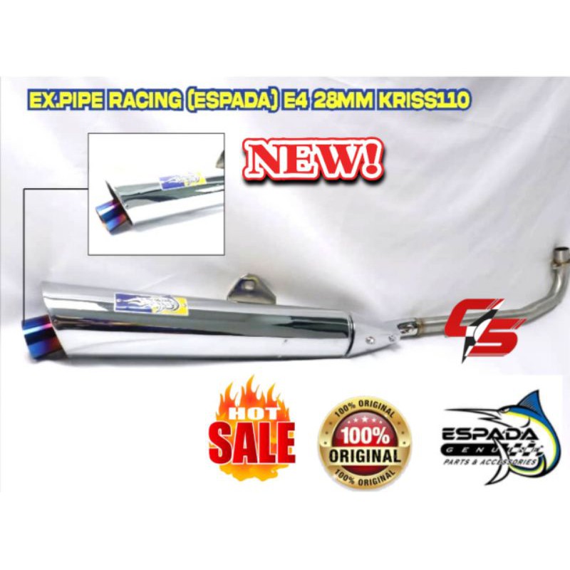 EX5 HIGH POWER & EX5 DREAM & KRISS110 Espada Racing Exhaust Pipe E4 28mm Original | Shopee Malaysia