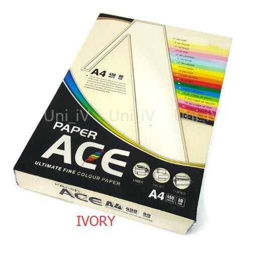 ACE A4 Colour Paper 80gsm 450 Sheets Kertas Warna Light Color | Shopee ...