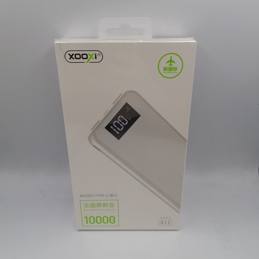XOOXI X11 10000mAh FULL SCREEN DIGITAL DISPLAY POWERBANK | Shopee Malaysia