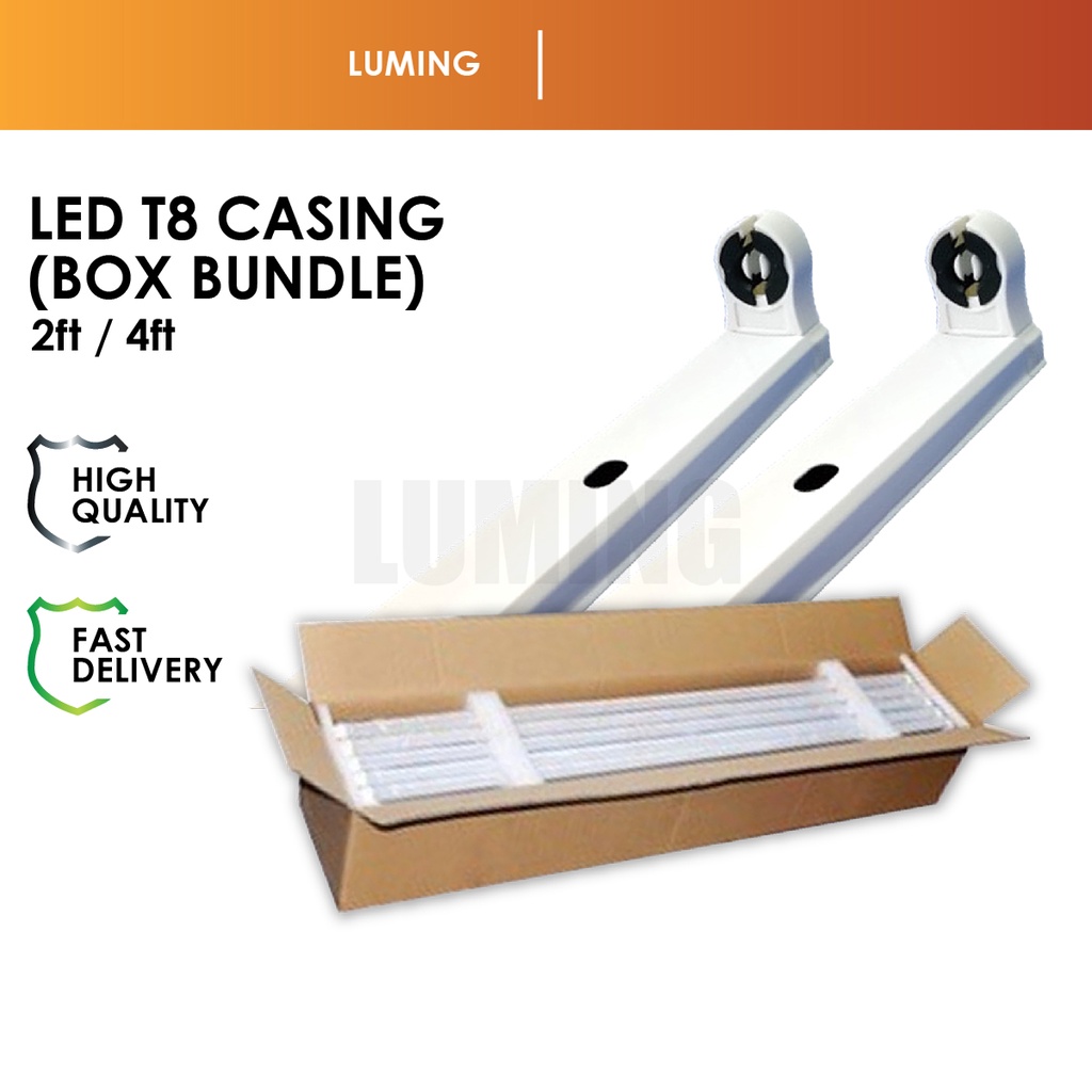 LMX_ 12/25Pcs T8 Casing 2FT 4FT Kalimantang Single Fitting Light Tube ...