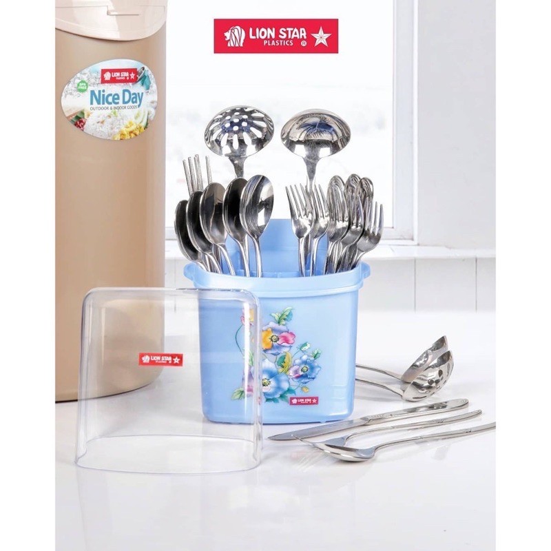 LION STAR Adora Spoon Holder / Cutlery Keeper / Bekas Sudu Garfu ...