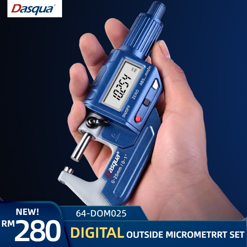 DASQUA Digital Outside Micrometer Professional Inch/Metric Thickness ...
