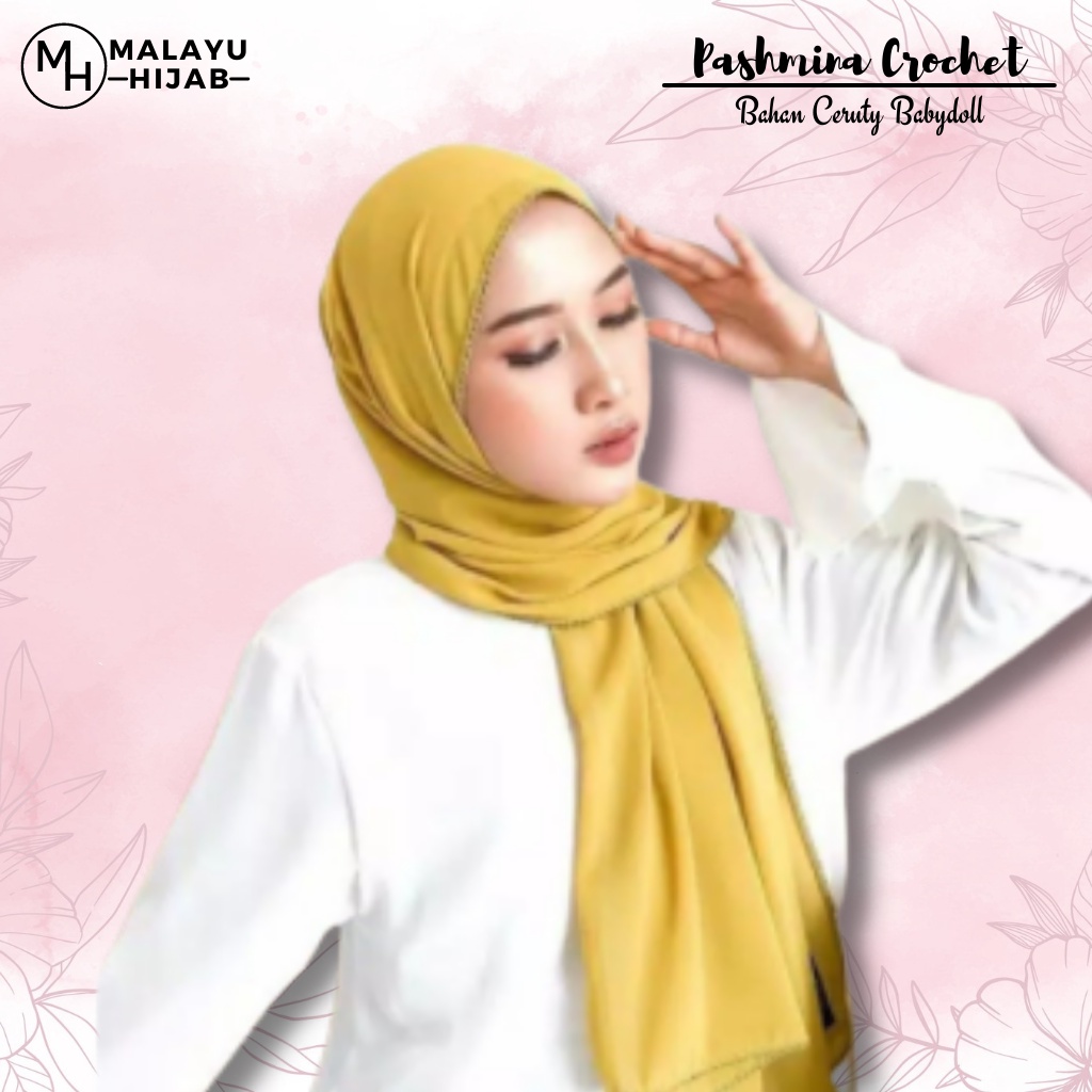 Malayu Hijab Hijab Hijab Pashmina Hijab Crochet Fashion Muslim Women ...