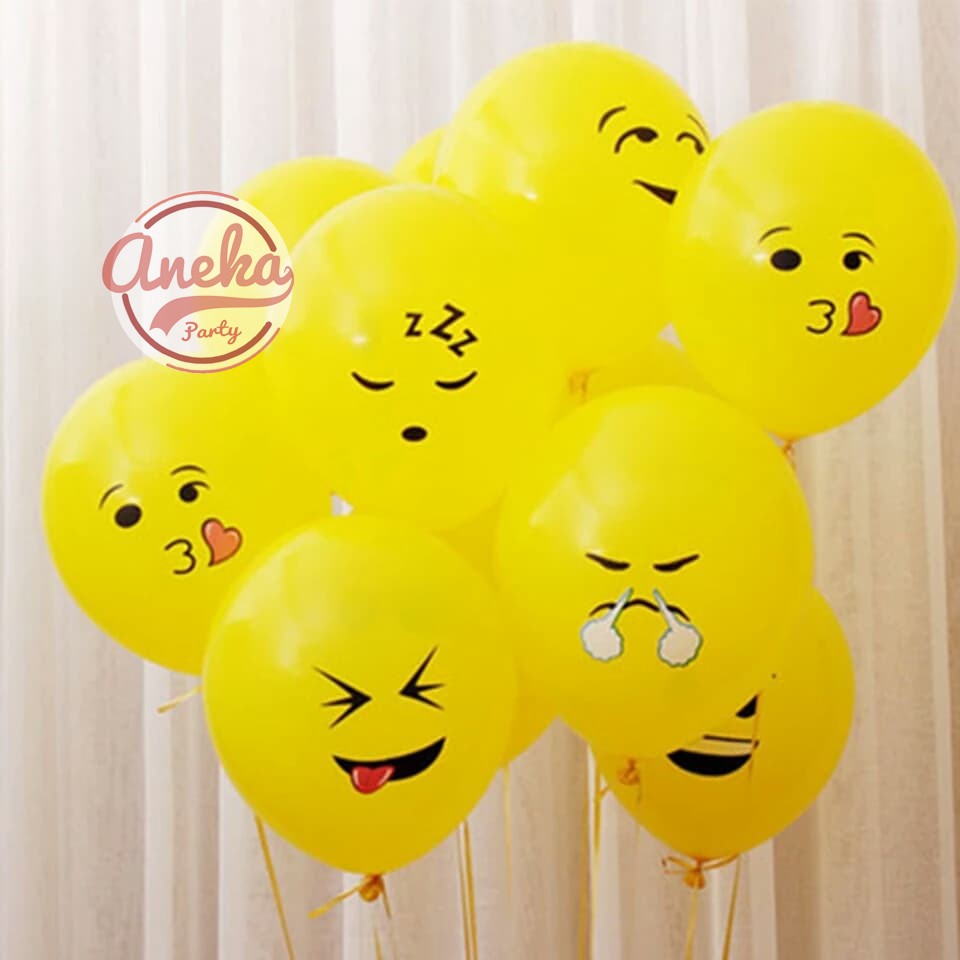 Latex emoji balloons / emoticon motif balloons / emoticon balloons ...