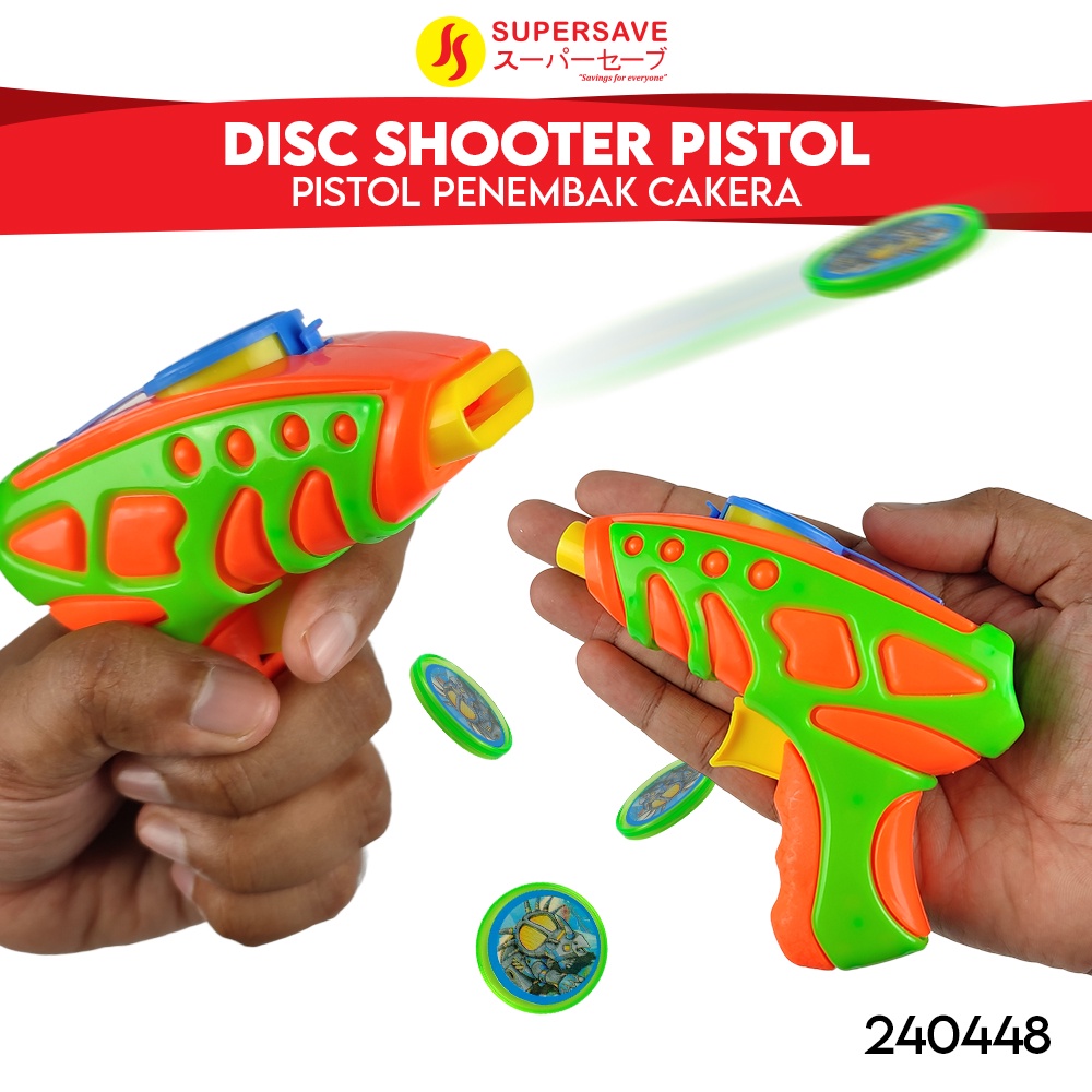 SUPERSAVE Dual Disc Bullet Toy Gun Flying Saucer Target Paintball ...