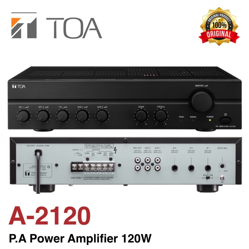 TOA Amplifier 120W Public Address equipment Original A2120 | Shopee ...