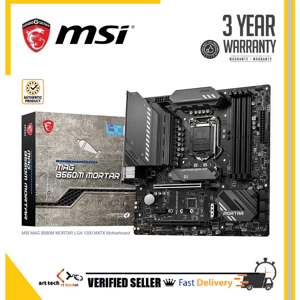 MSI MAG B560M MORTAR LGA 1200 MATX Motherboard | Shopee Malaysia