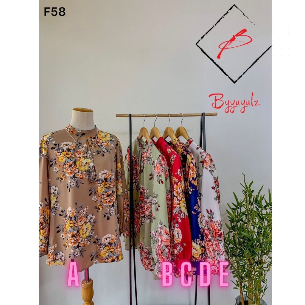 (𝐌𝐔𝐑𝐀𝐇 𝟒 𝐏𝐀𝐒𝐀𝐍𝐆 𝐑𝐌𝟏𝟎𝟎) F58 Muslimah Flora Maxi Blouse/Blouse Labuh Size ...