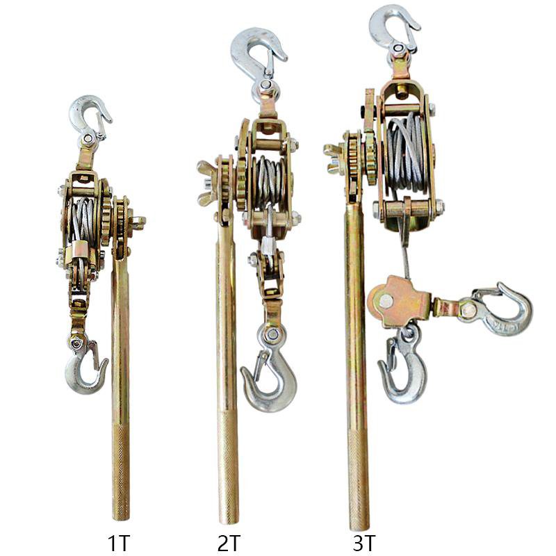 1Pcs Hand Power Puller Wire Rope Ratchet Tighten Tool Hand Operated ...