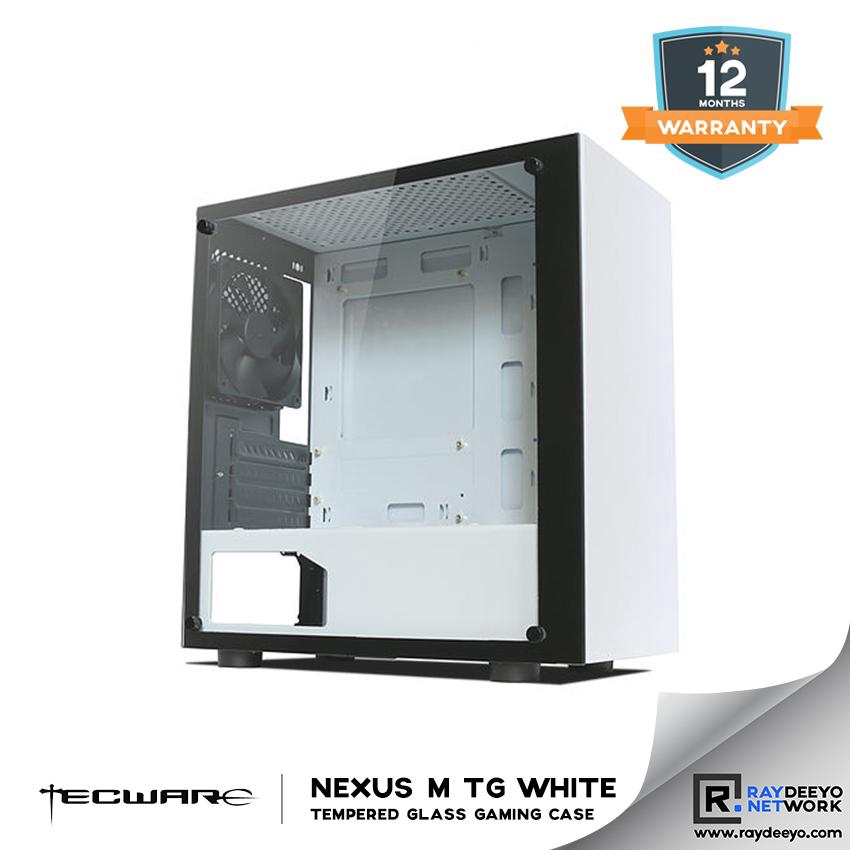 Tecware NEXUS M TG (WHITE) Tempered Glass Gaming Case | Shopee Malaysia
