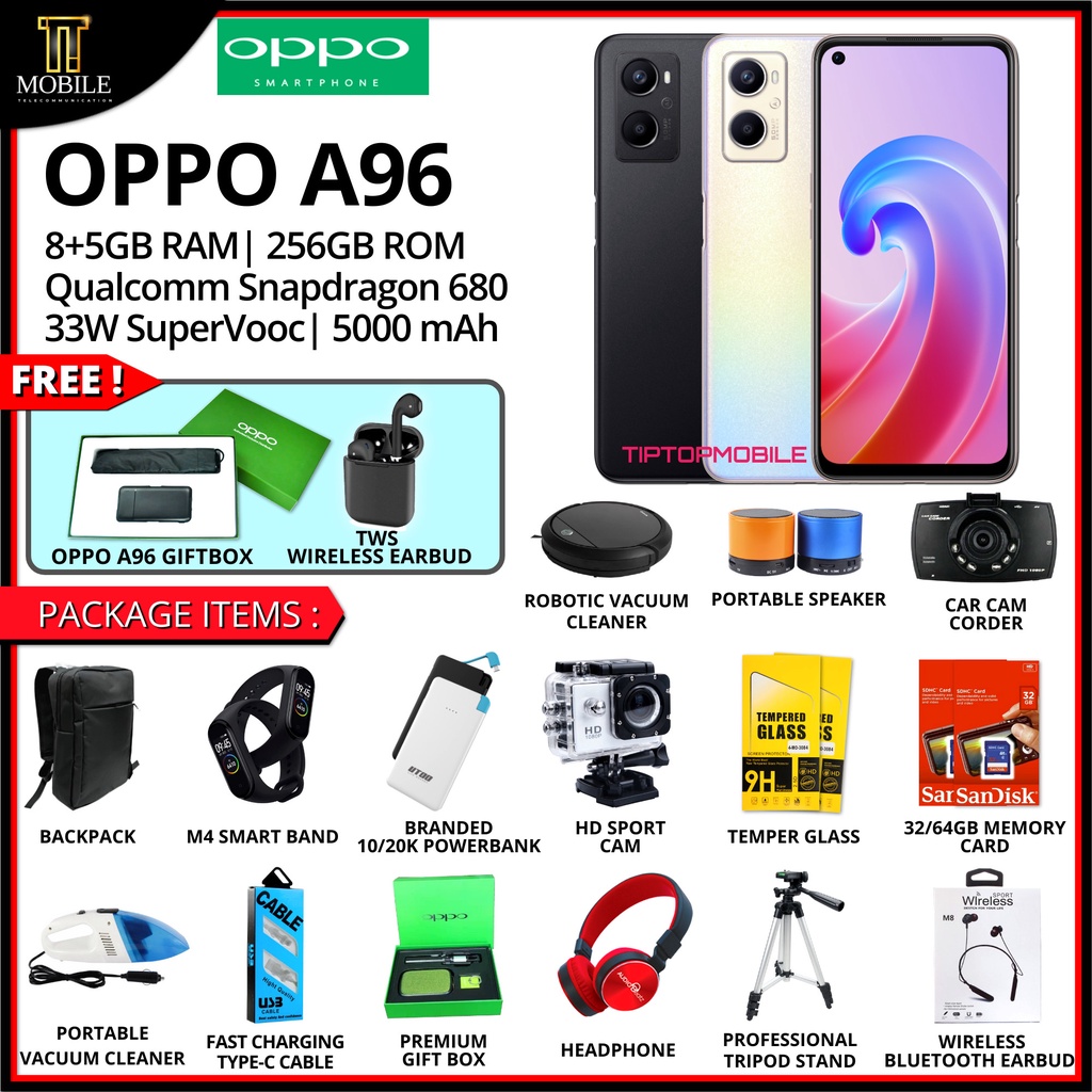 OPPO A96 (8+5GB RAM l 256GB ROM) Original OPPO Malaysia Set | Shopee ...