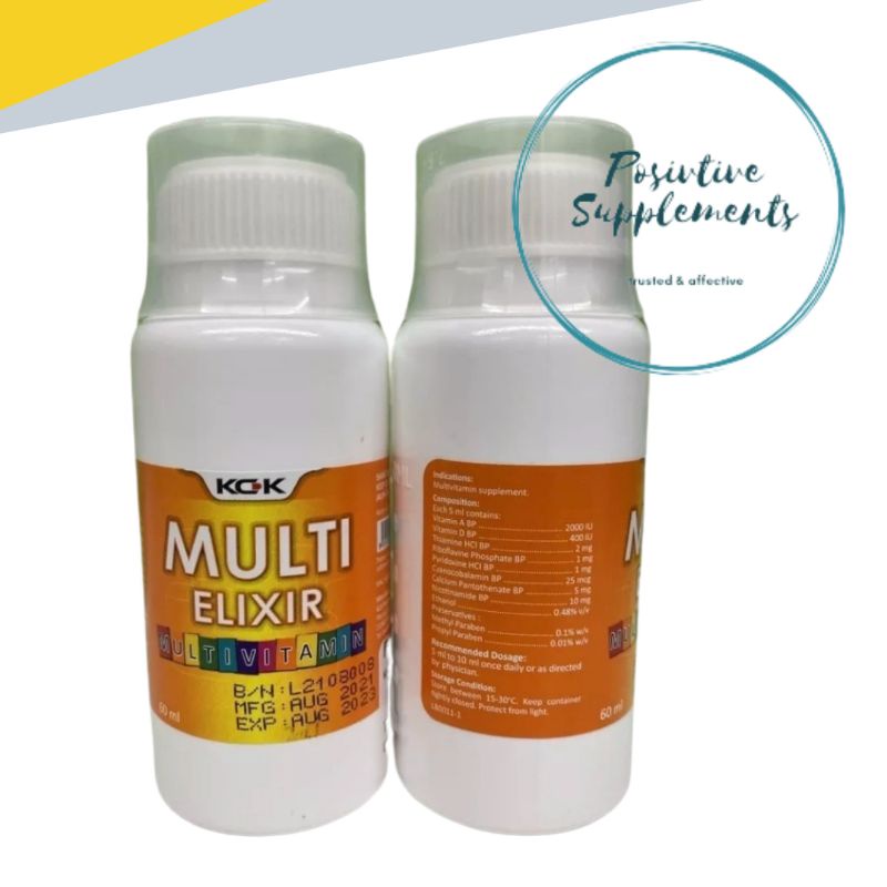 MULTIVITAMIN KIDS SYRUP KCK MULTI ELIXIR 60ML | Shopee Malaysia