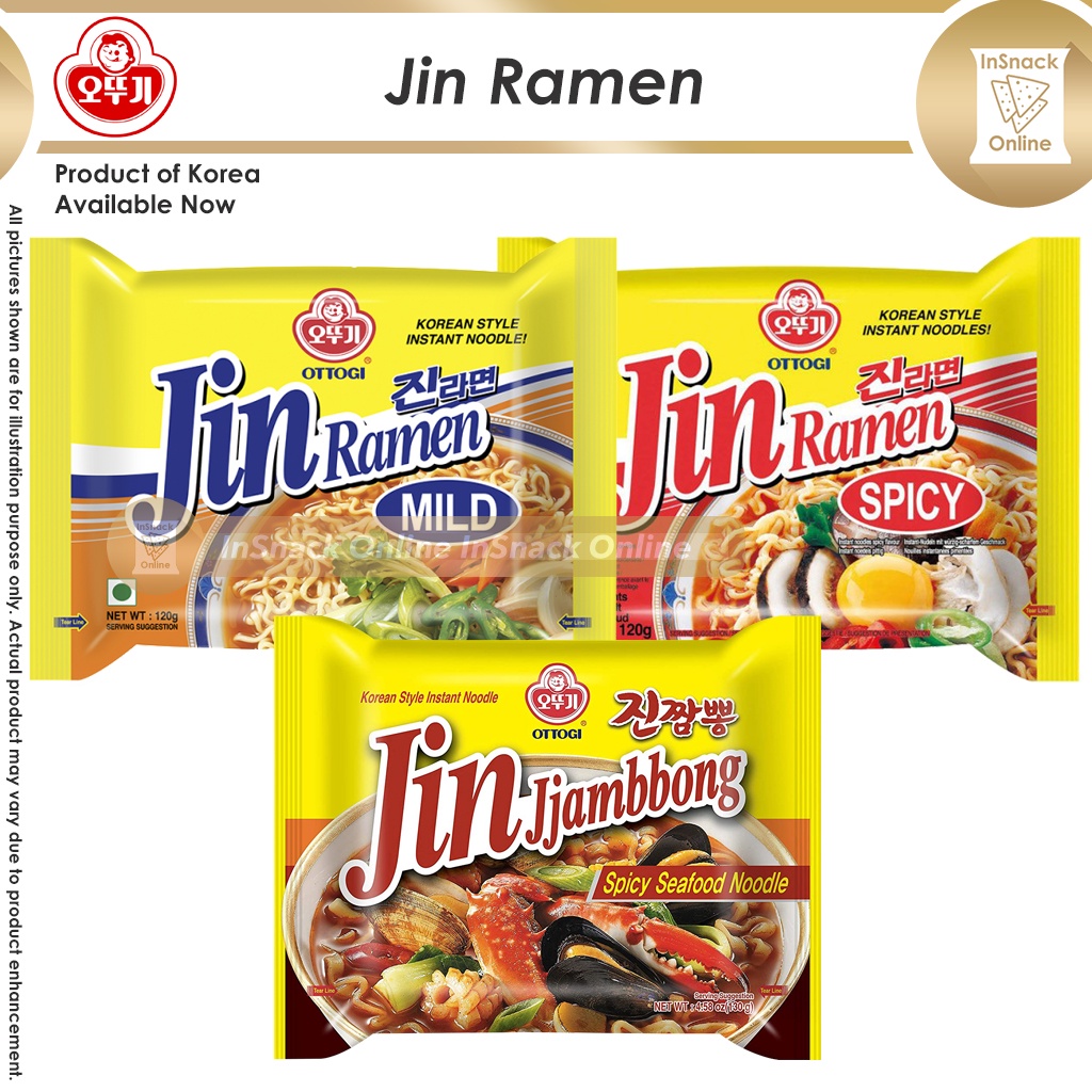 Ottogi Jin Ramen 120g Jjambbong Korea Made 韩国不倒翁金拉面 炒码面 | Shopee Malaysia
