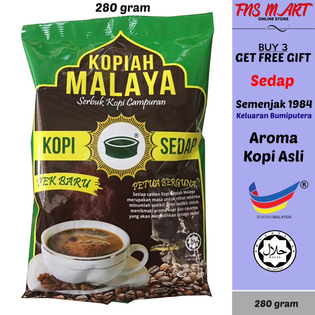 280g Halus Kopi Kopiah Malaya Bumiputera Muslim Kedah Halal Serbuk Kopi ...