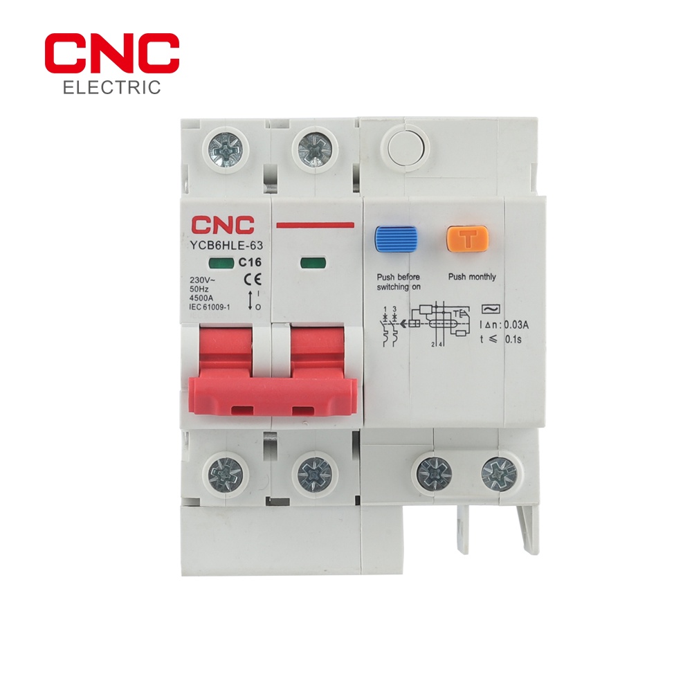 CNC YCB6HLE-63 2P Main Switch 30mA Residual Current Circuit Breaker ...
