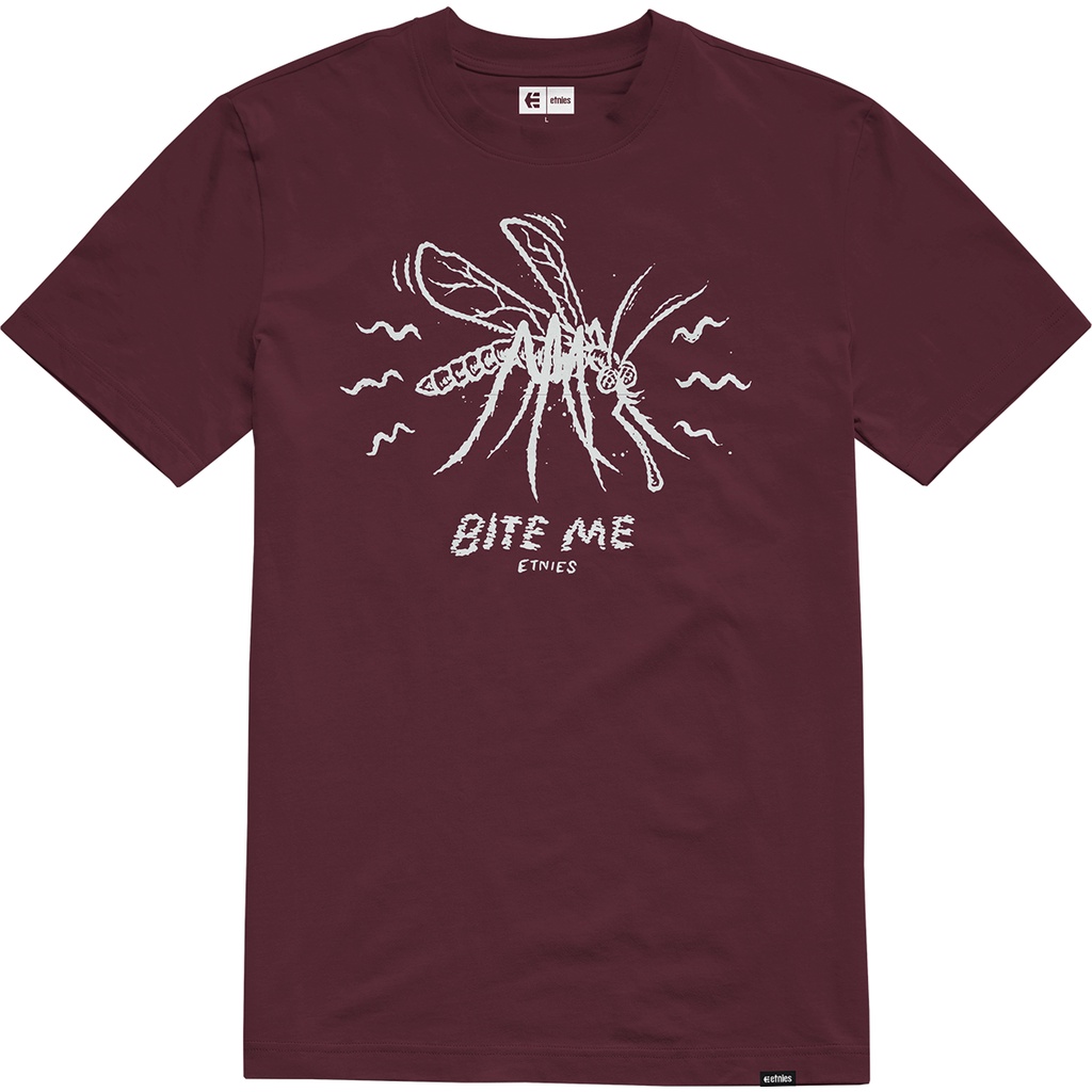 Etnies Bite Me T-Shirt ( Black / Burgundy ) | Shopee Malaysia