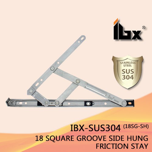 IBX® SUS 304 (18SG-SG) | Friction Stay | 18 Square Groove Side Hung ...