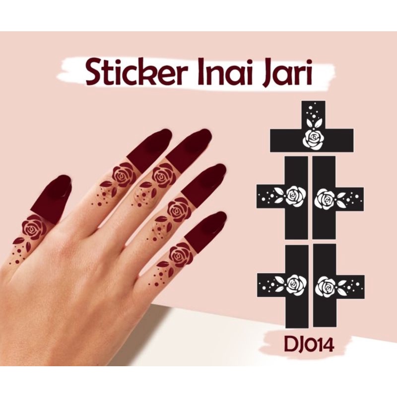 Sticker Inai Jari / sticker henna jari viral hott + freegift | Shopee ...