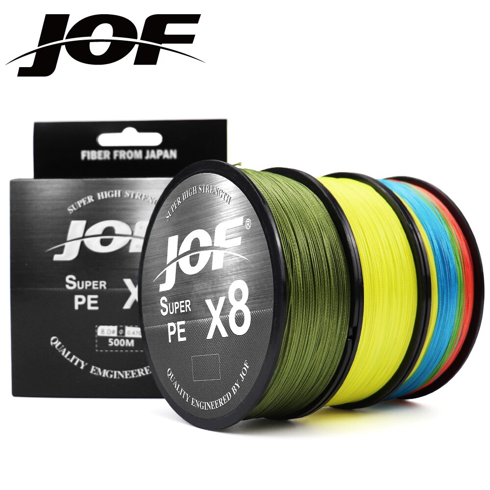 JOF Super PE X8 Upgrade PE 8 Braid Fishing 500M PE Line 15LB-100LB High ...