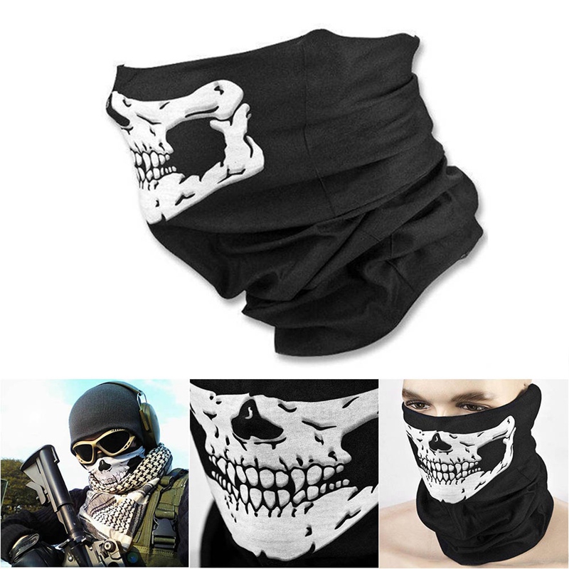 Skull Mask Skeleton Motorcycle Biker Scarf Face Neck Bandana Ski ...