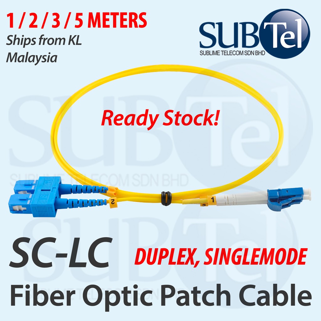 SC-LC Single Mode Duplex Fiber Optic Patch Cord Cable For LAN SFP - 1M 2M 3M 5M 10M 20M 30M ...