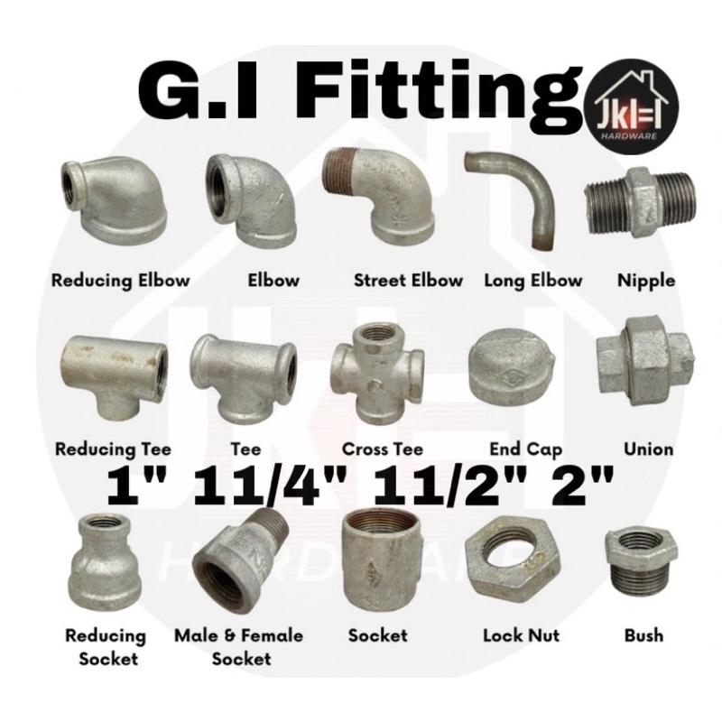 Gi Fitting 1" 11/4" 11/2" 2" 25mm 32mm 40mm 50mm tee elbow socket ...