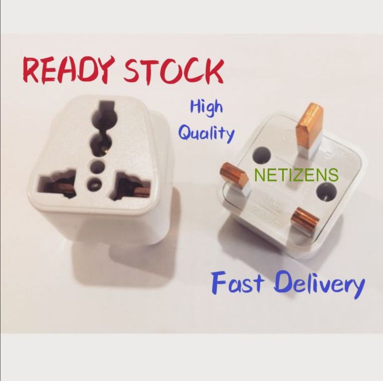 Universal Plug Adaptor Multi Adaptor 3 Pin Plug Top 1 Way 多功能插头 ...