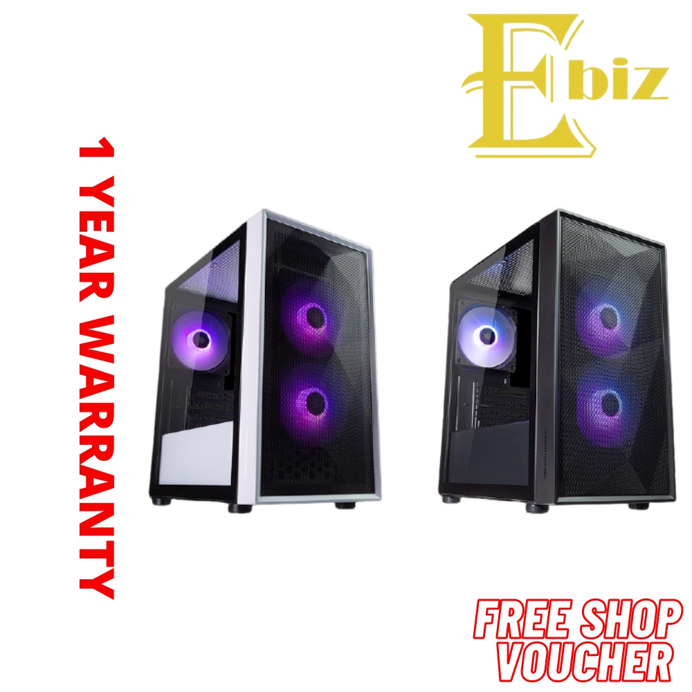 TECWARE FORGE M2 TG ARGB MATX CASING WITH 3 UNITS 12CM ARGB FAN | BLACK ...