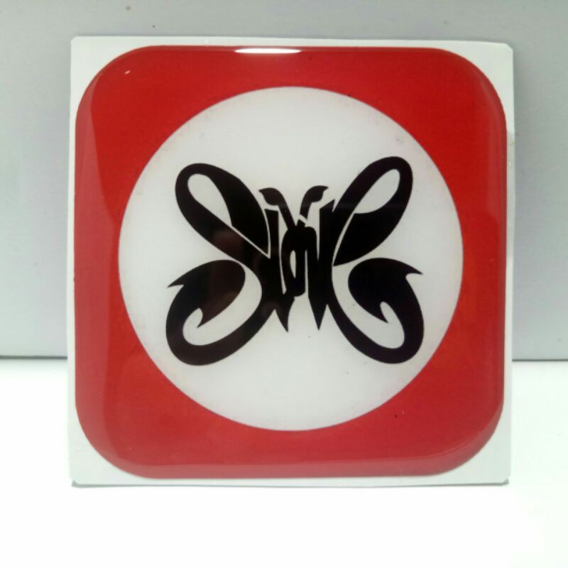 Emblem sticker embossed with flexible resin with slank logo | Shopee ...