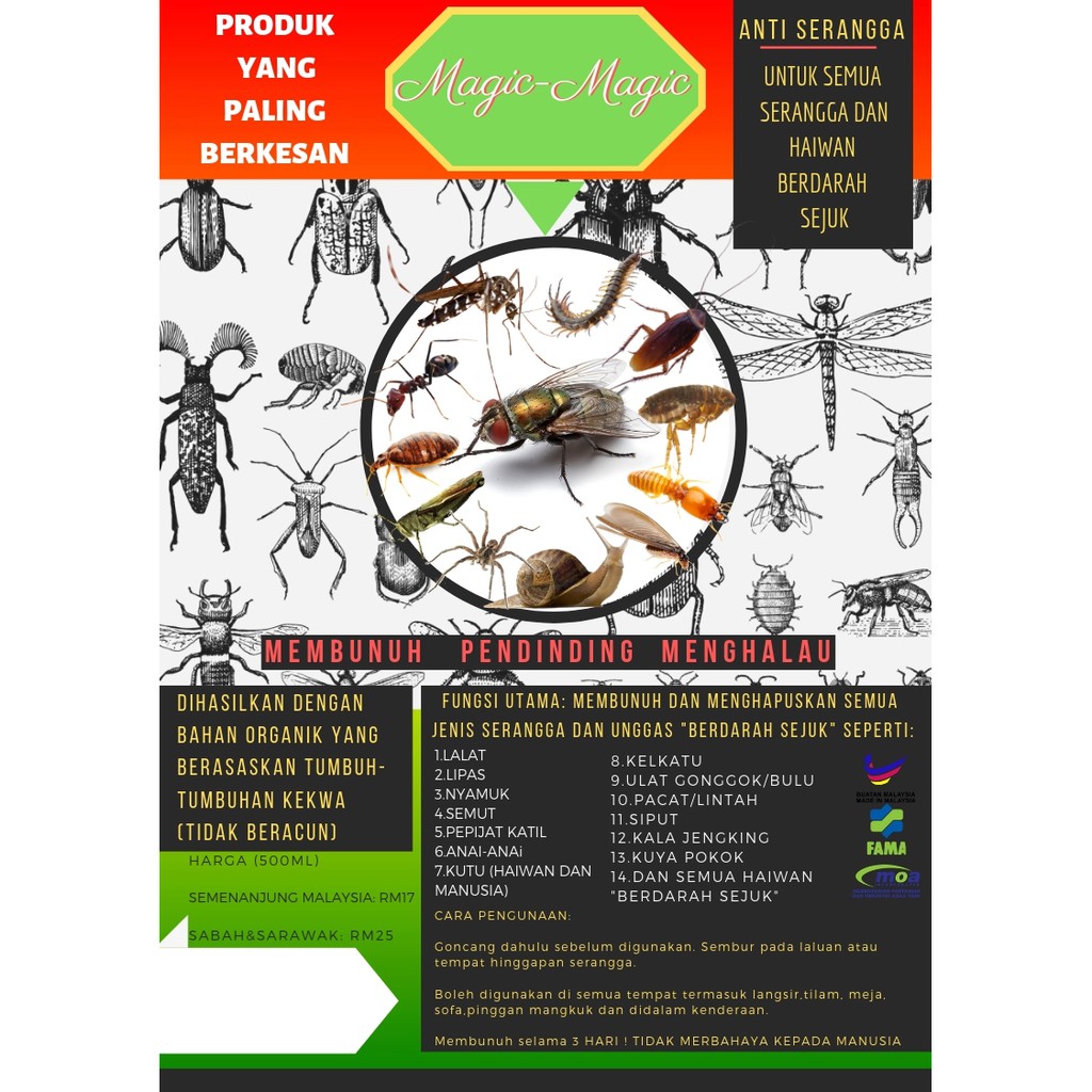 Racun Serangga Pokok 10 Liter MagicMagic , Refill Organic Pest Control ...