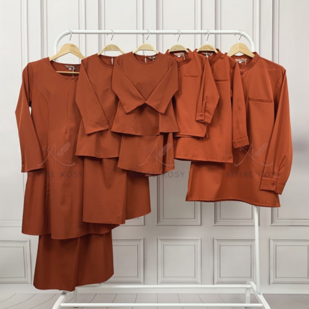 Baju Raya Sedondon Copper Brown Oren Bata Baju Kurung Baju Melayu Kurta ...