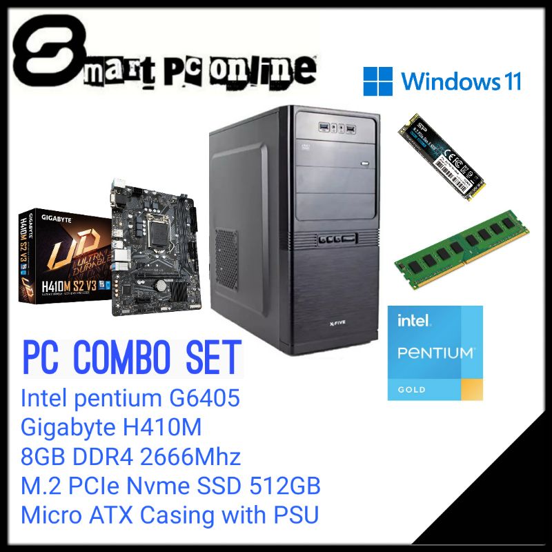 SMARTPC Office/ Home PC Package (Intel Pentium G6406/8GB/512GB NVME) | Shopee Malaysia