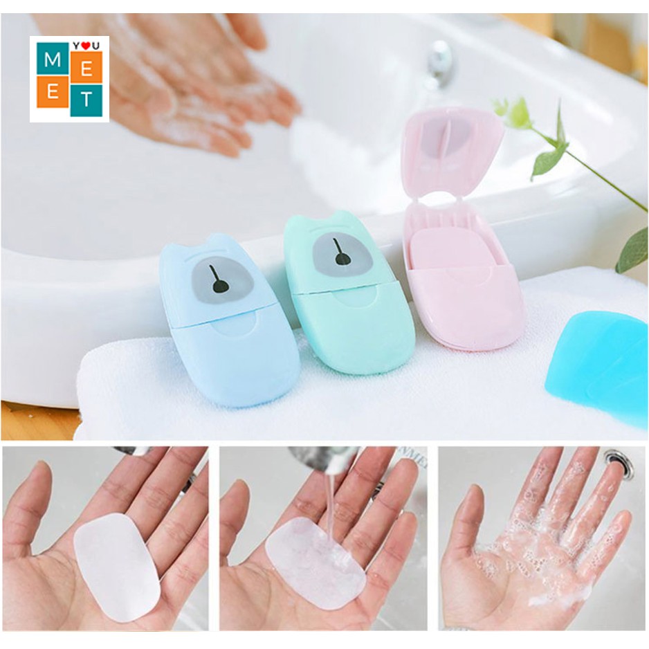 50 Pcs Premium Travel Hand Soap Portable Mini Hand Soap Paper Outdoor ...