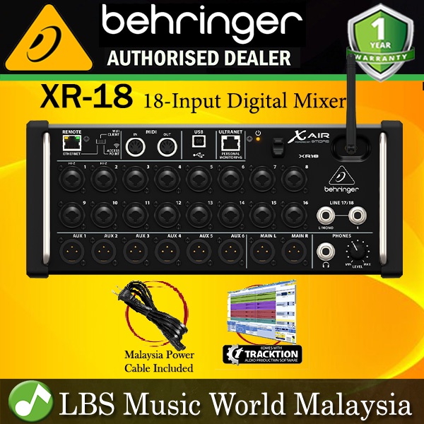 Behringer XR-18 Digital Mixer With 18 Input Preamp (XR18 XR 18 ...