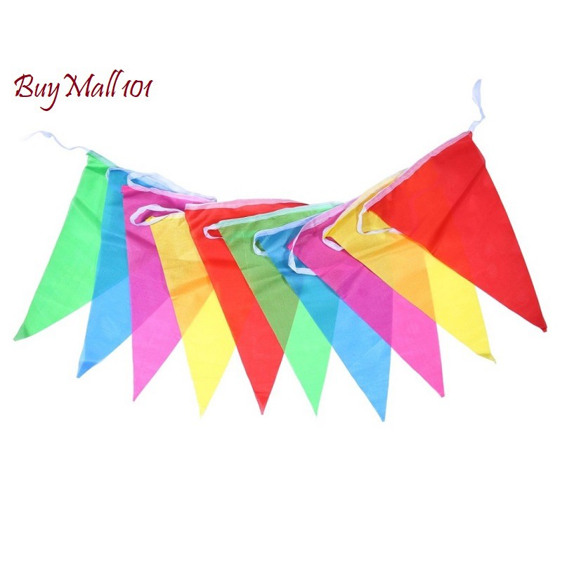 Ready Stock!! Rainbow Colorful Triangle Flag Bunting Size Flag 13 cm x ...