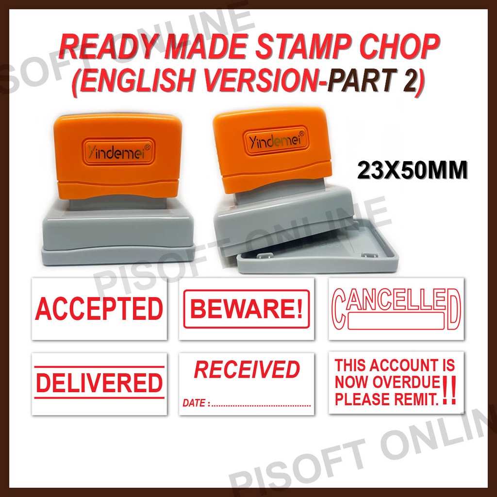 (READY STOCK) Pre-Ink Ready Made Chop Stamp/Office Stamp [APPROVED/CASH ...
